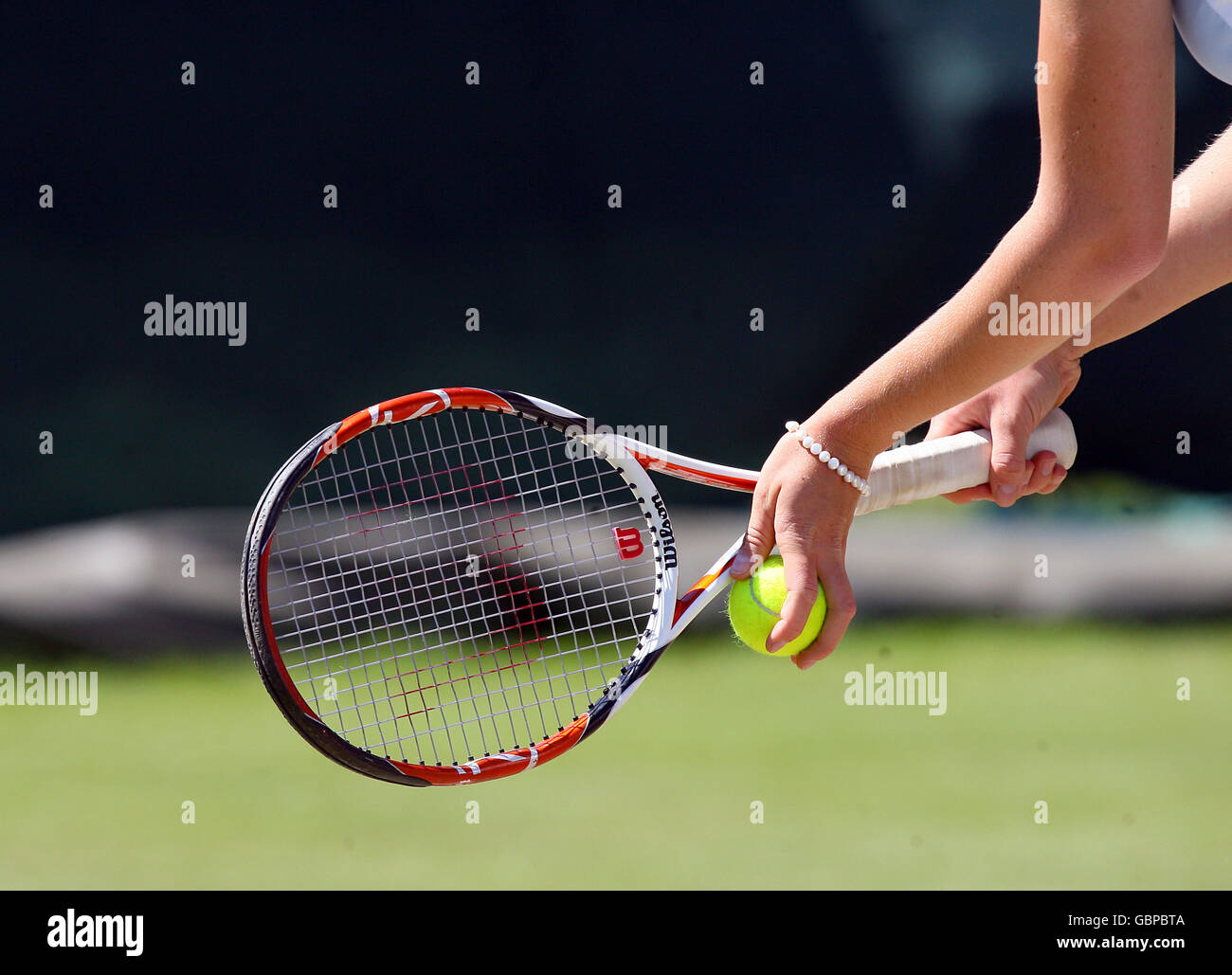 Tennis hands ball hand hold bracelet racket wilson hi-res stock ...