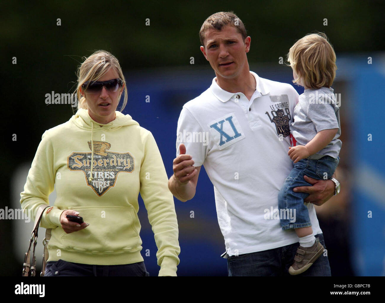 Andrew Gould with his son and wife Polly at the Mattingley Horse Trials ...