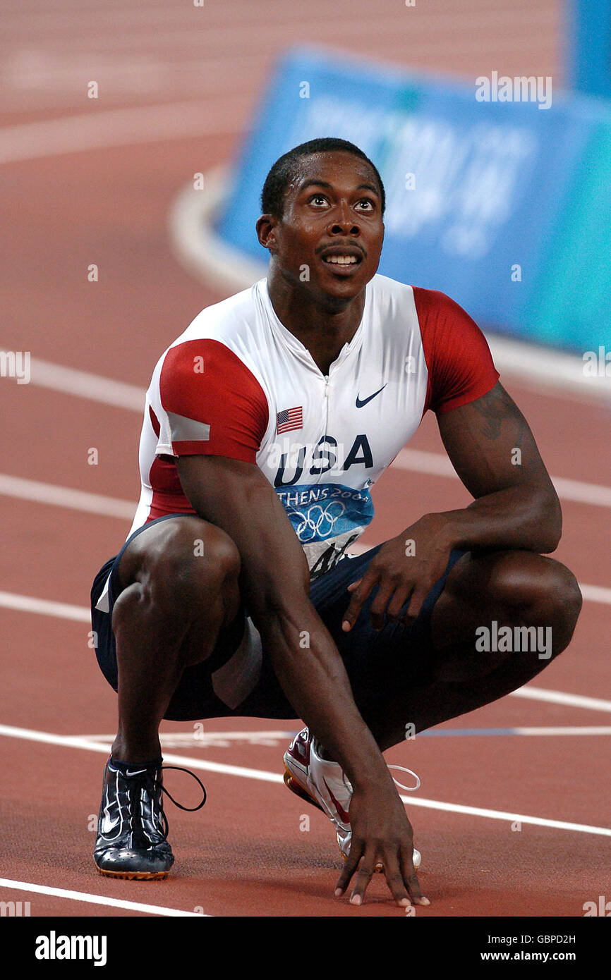 Athletics - Athens Olympic Games 2004 - Men's 100m - Final Stock Photo ...