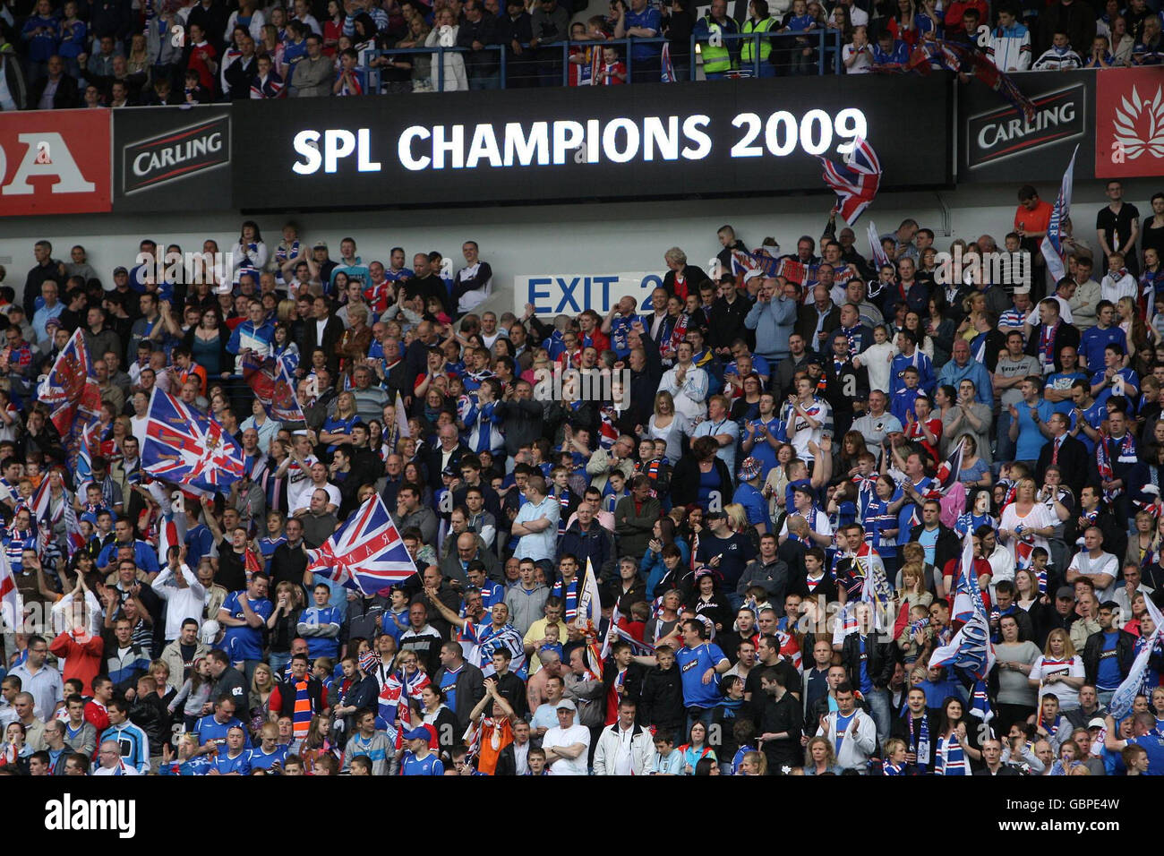The scoreboard at ibrox stadium hi-res stock photography and images - Alamy