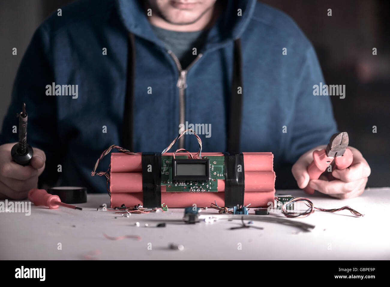 making bomb with digital timer Stock Photo - Alamy