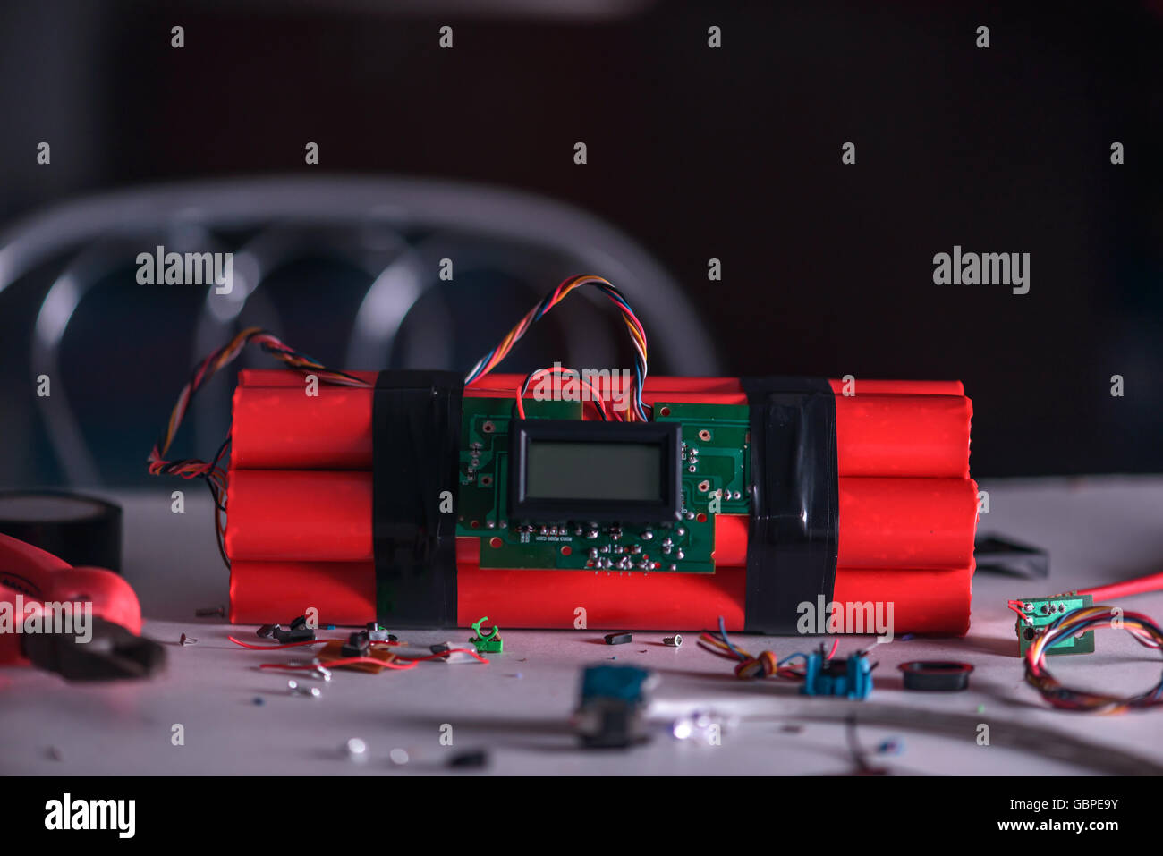 making bomb with digital timer Stock Photo - Alamy
