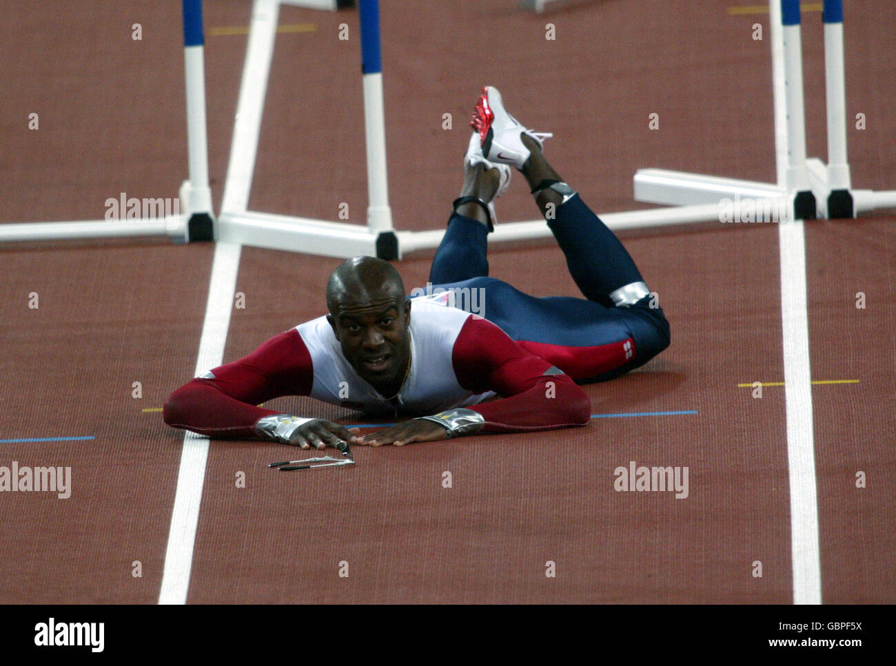 USA's Allan Johnson is left dumb founded after falling at the 2nd from ...