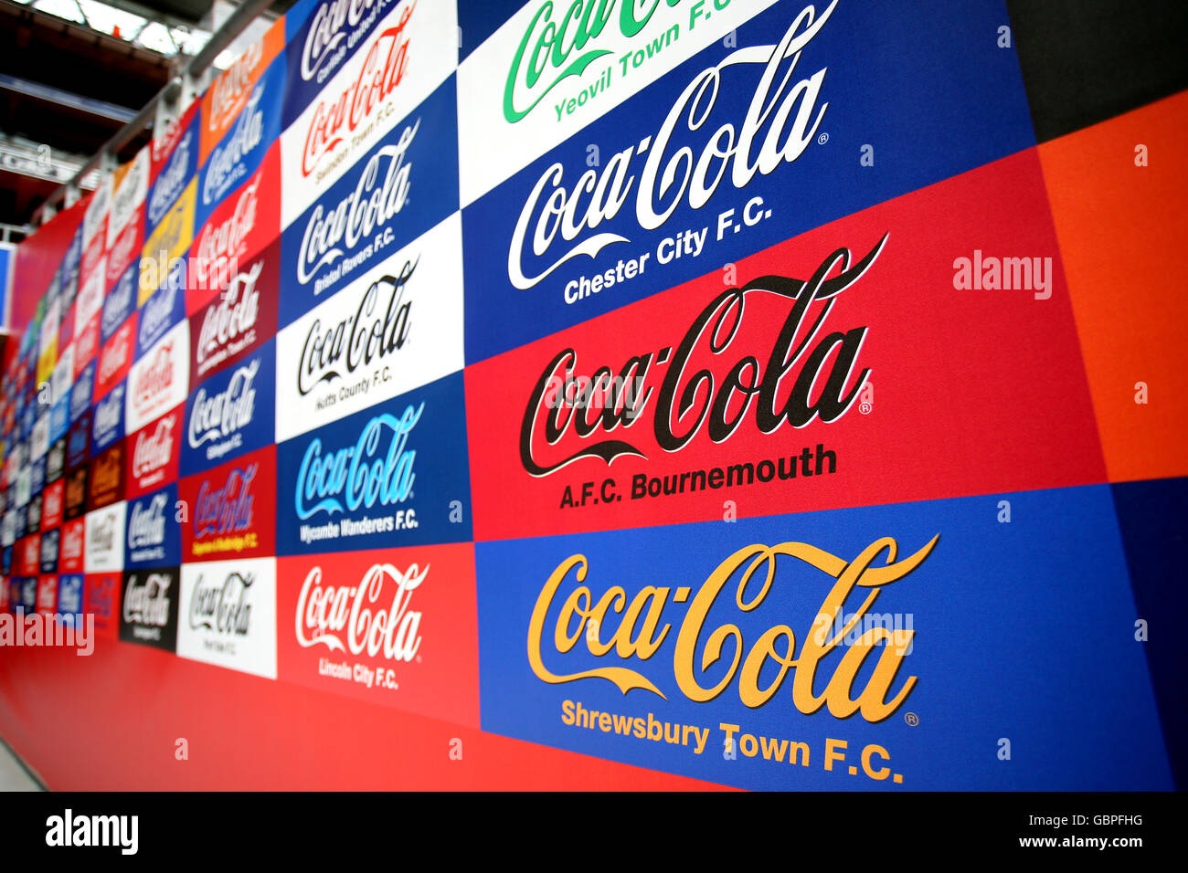 Coca cola signage in tunnel wembley hi-res stock photography and images ...