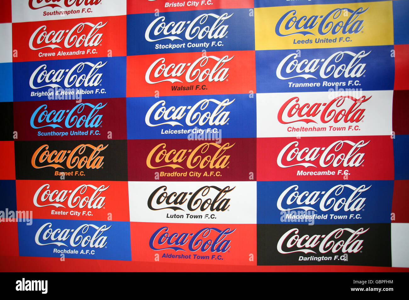 Coca cola signage datacoapplies hi-res stock photography and images - Alamy