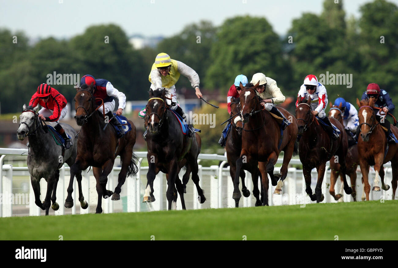 Mountain Pride ridden by Ted Durcan (third from left) wins the Blue ...