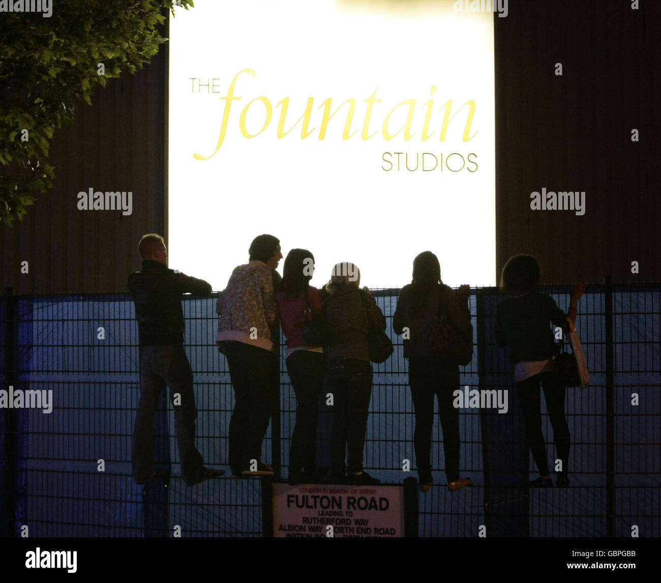Fans of Britain's Got Talent peer over the fence outside Fountain ...