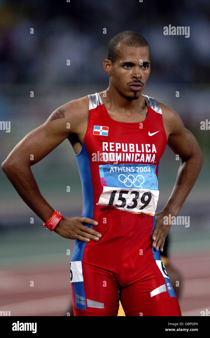 Dominican Republic's Felix Sanchez after winning gold Stock Photo - Alamy
