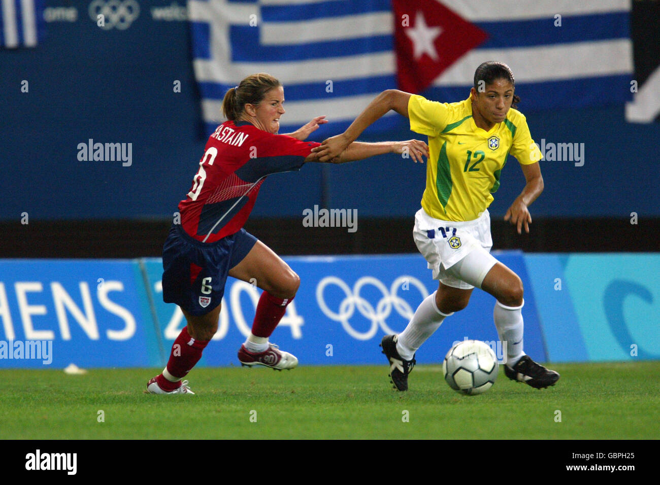 Soccer athens olympic games 2004 womens final usa v brazil hi-res stock ...