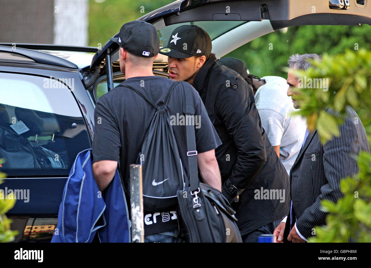 Members of dance troupe Diversity leave their hotel in Wembley, London ...