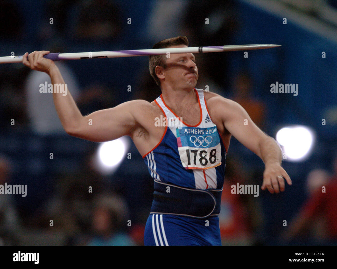 Athletics - Athens Olympic Games 2004 - Mens Javelin Final Stock Photo ...