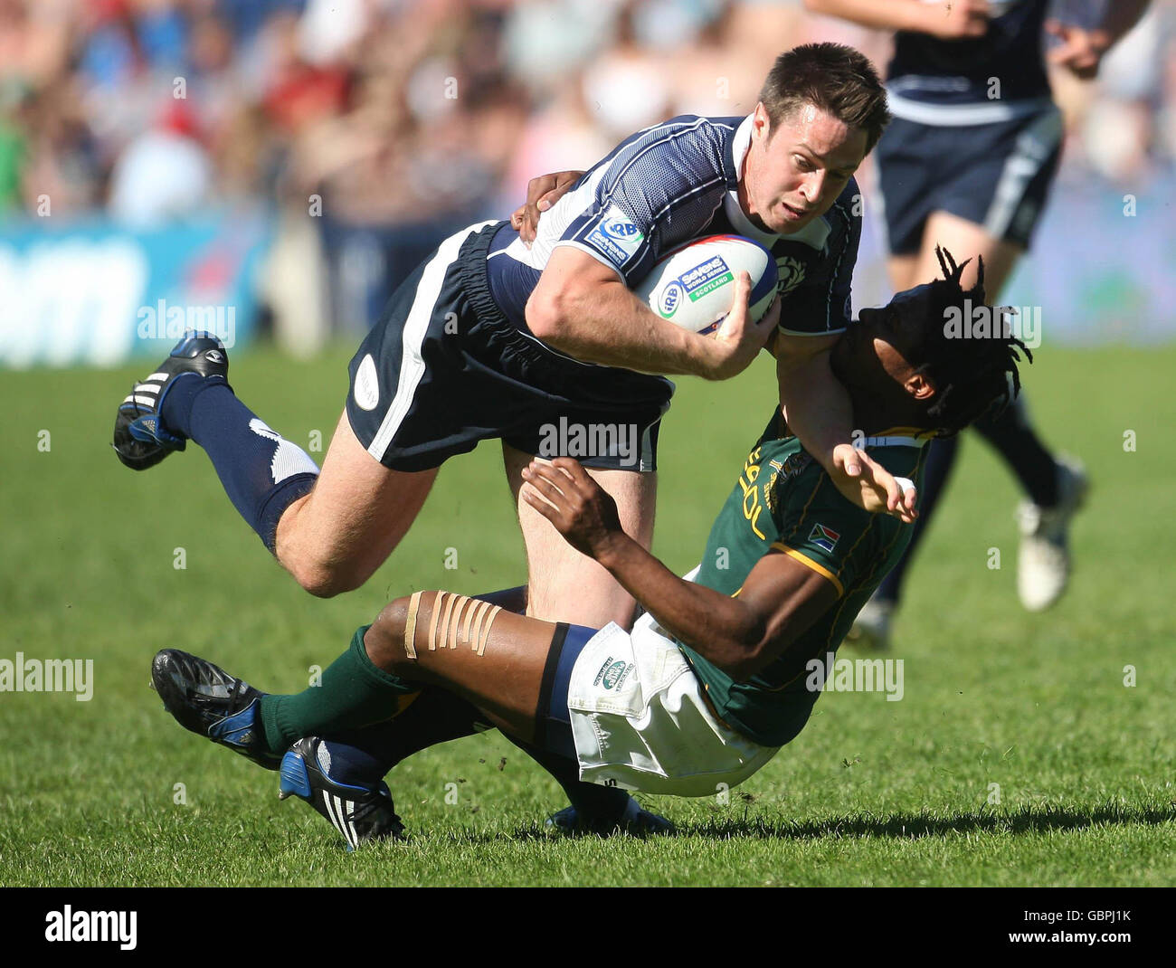 Scotland's John Houston South Africa's and Renfred Dazel during day two ...