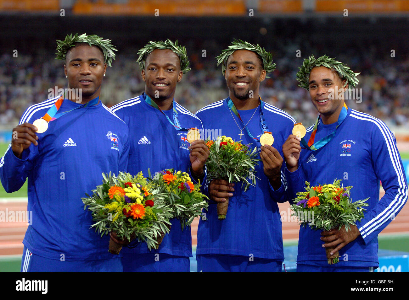 Athletics athens olympic games 2004 mens 4x100m relay final hi-res ...