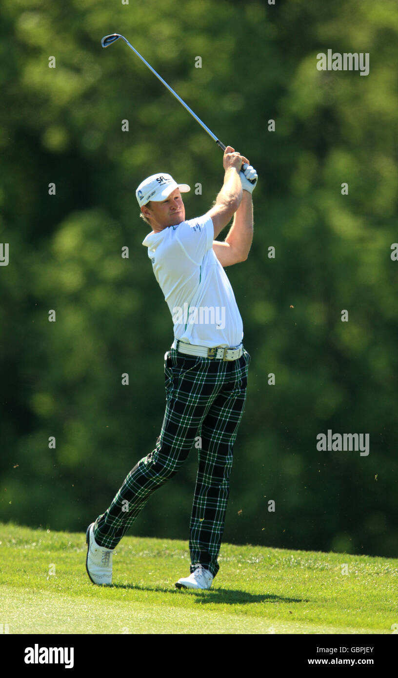 Wales jamie donaldson on the 16th fairway hi-res stock photography and ...