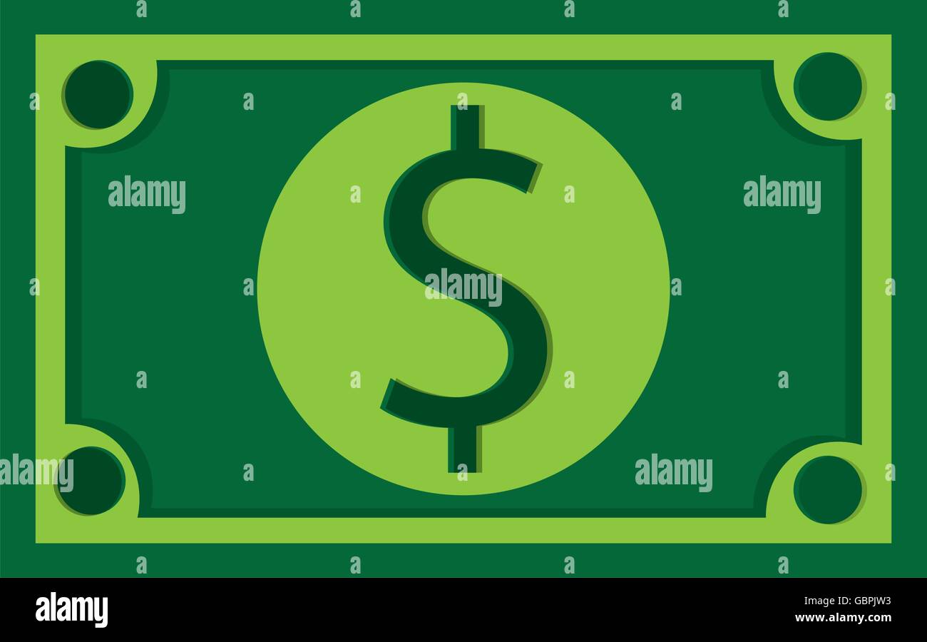 green dollar bill icon Stock Vector Image & Art - Alamy