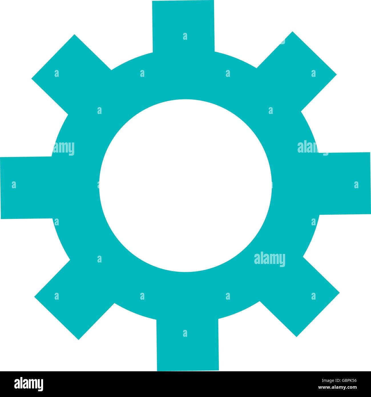 single gear icon Stock Vector Image & Art - Alamy