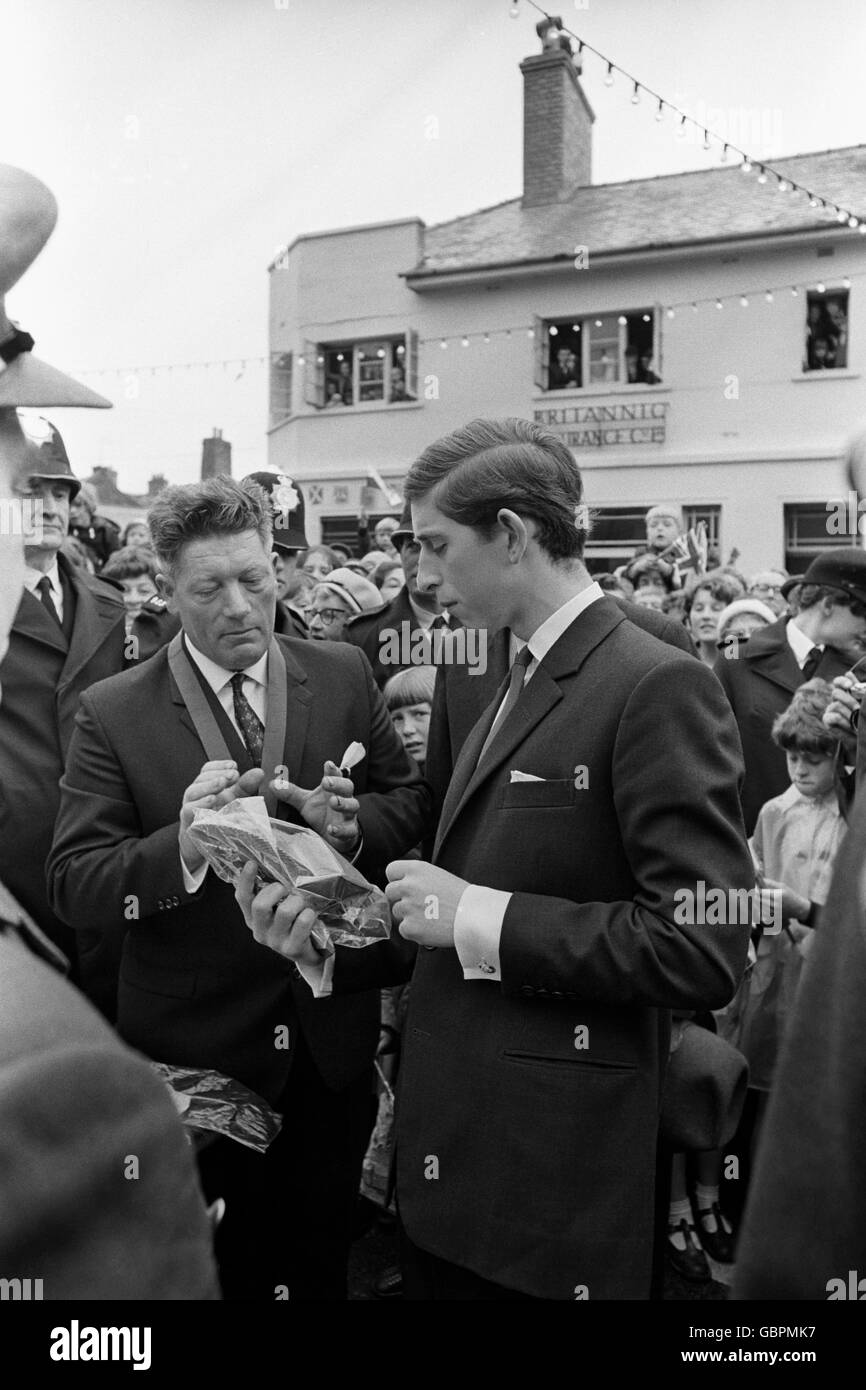 Royalty - Investiture of the Prince of Wales - Wales Tour Stock Photo ...