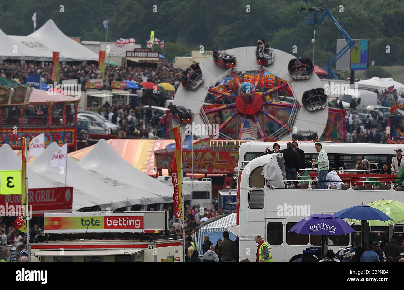 The Funfair At Epsom Downs Racecourse High Resolution Stock Photography ...