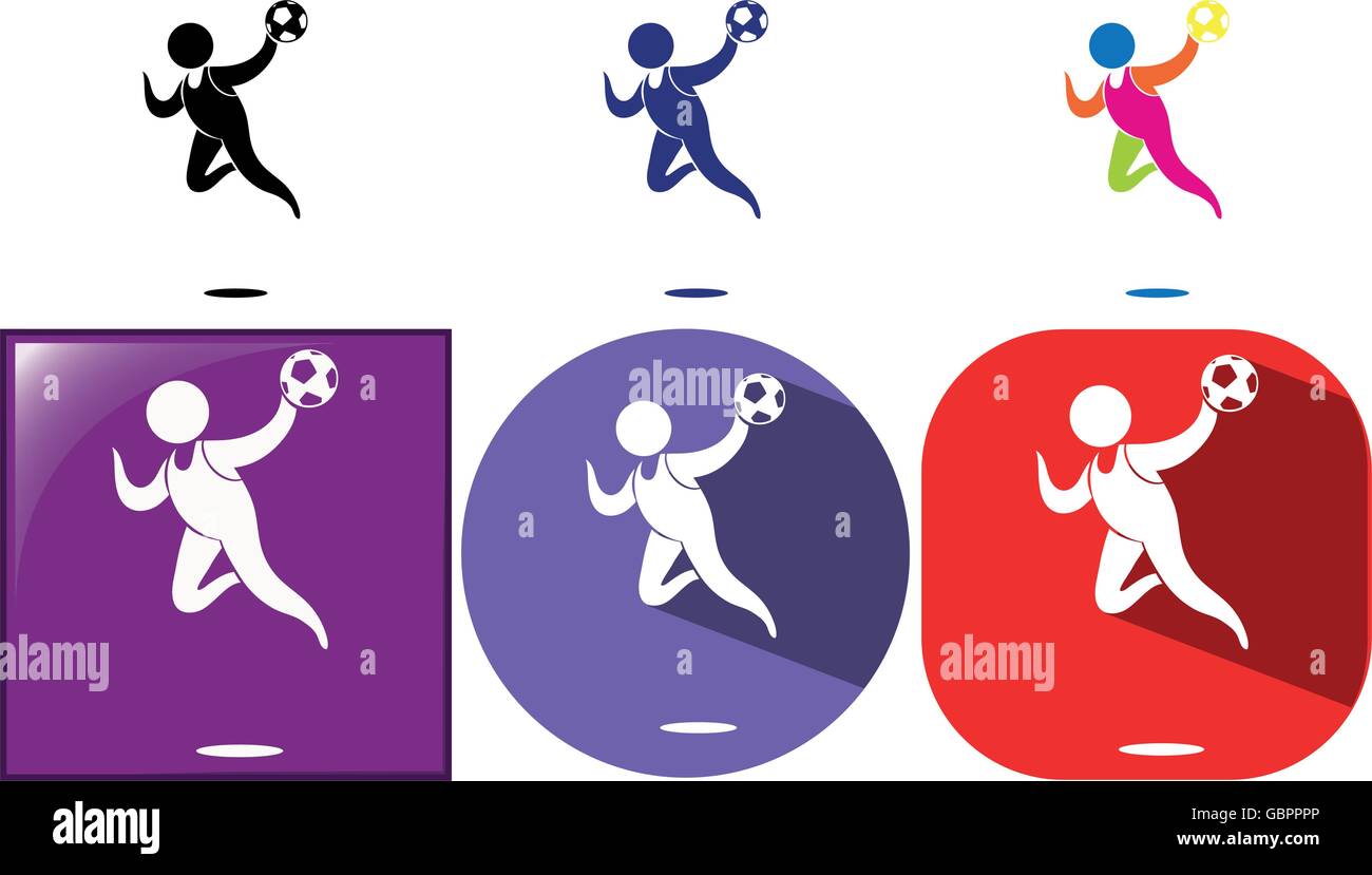 Handball icon in different design illustration Stock Vector Image & Art ...