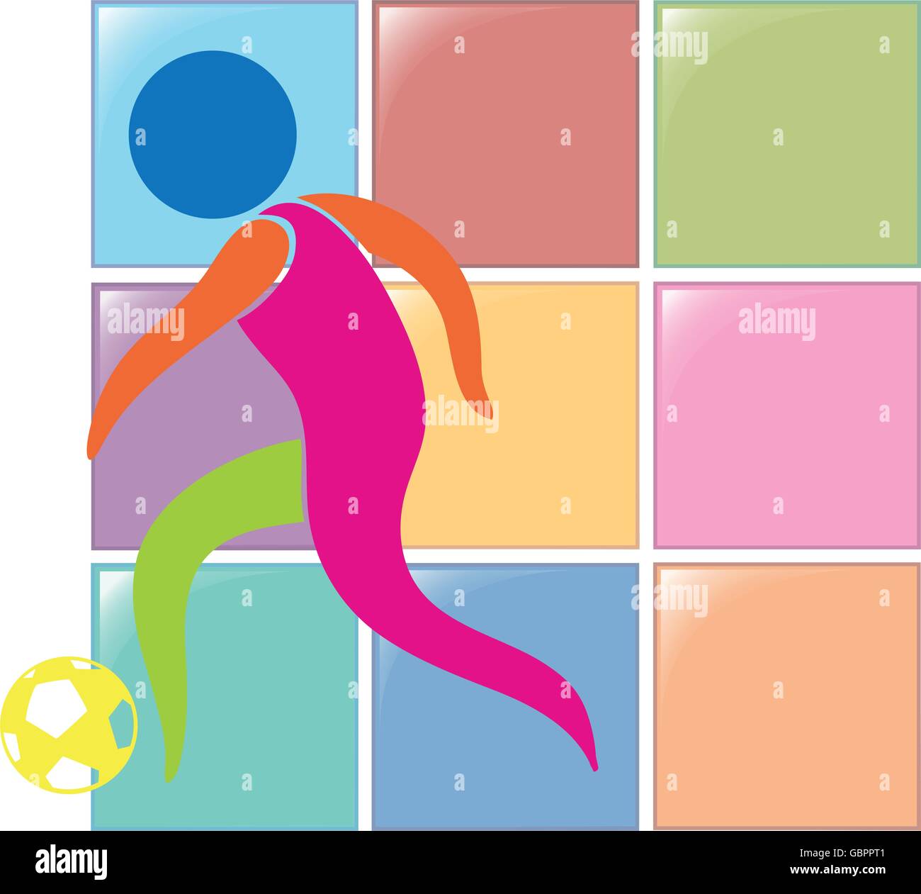 Soccer icon in colors illustration Stock Vector Image & Art - Alamy