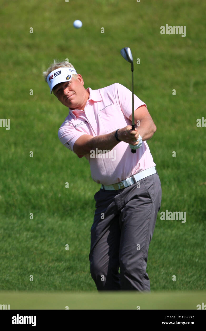 Sweden's Peter Hedblom in action during round one of the Celtic Manor ...