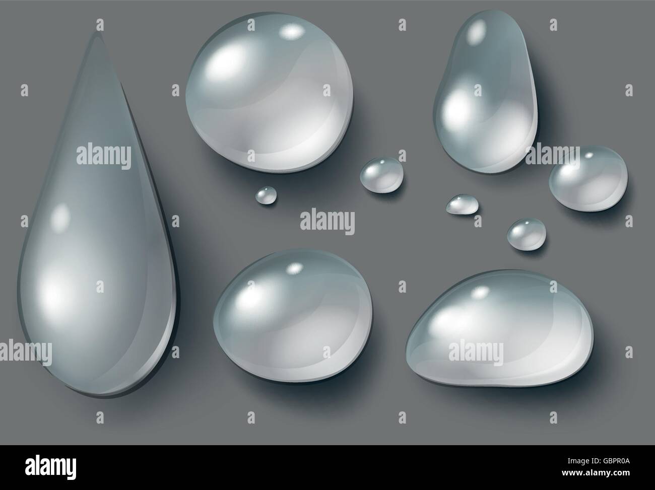 Set of water drops illustration Stock Vector Image & Art - Alamy