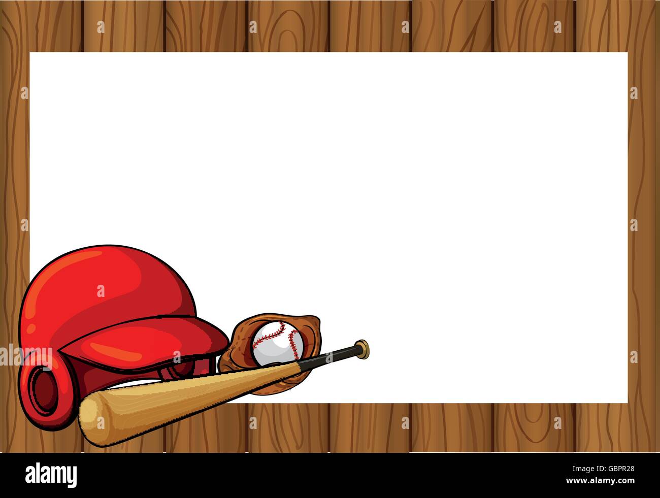 Frame design with baseball equipments illustration Stock Vector Image ...