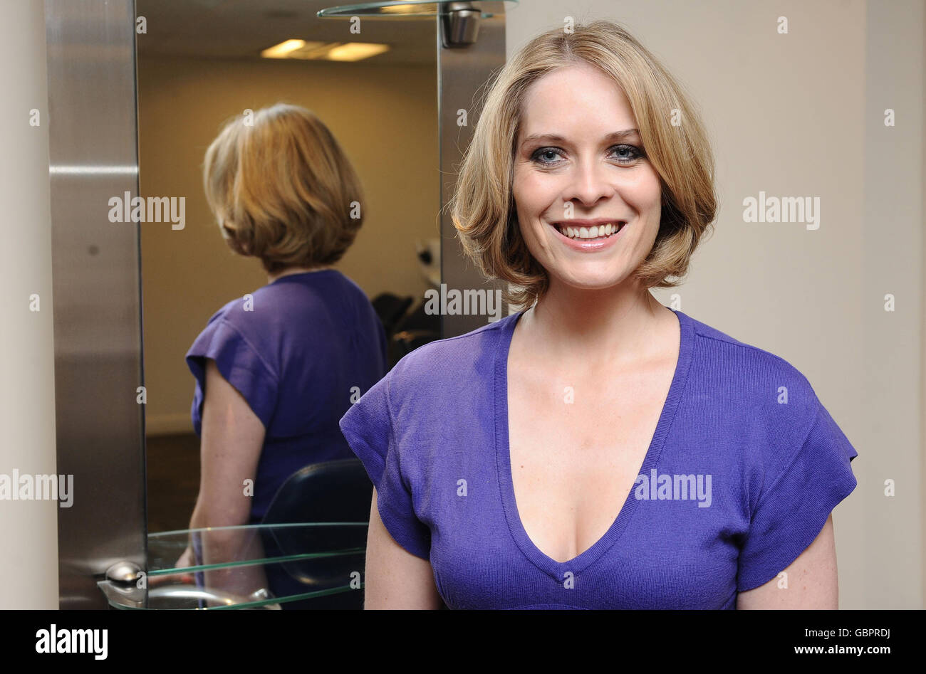 GMTV's Scottish weather presenter, Kirsty McCabe, after having her hair ...