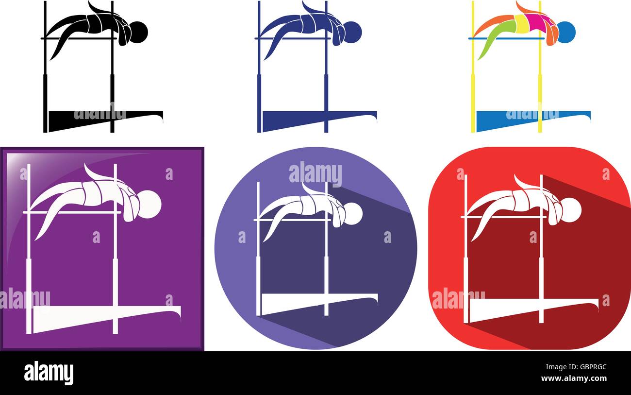 High jump icon in many designs illustration Stock Vector Image & Art ...