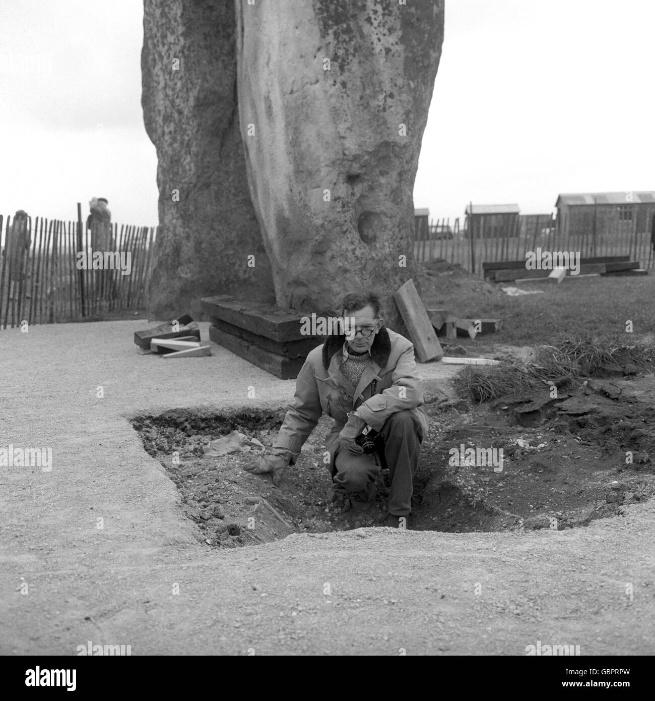 Professor Richard Atkinson, Professor of at Edinburgh University, looks ...