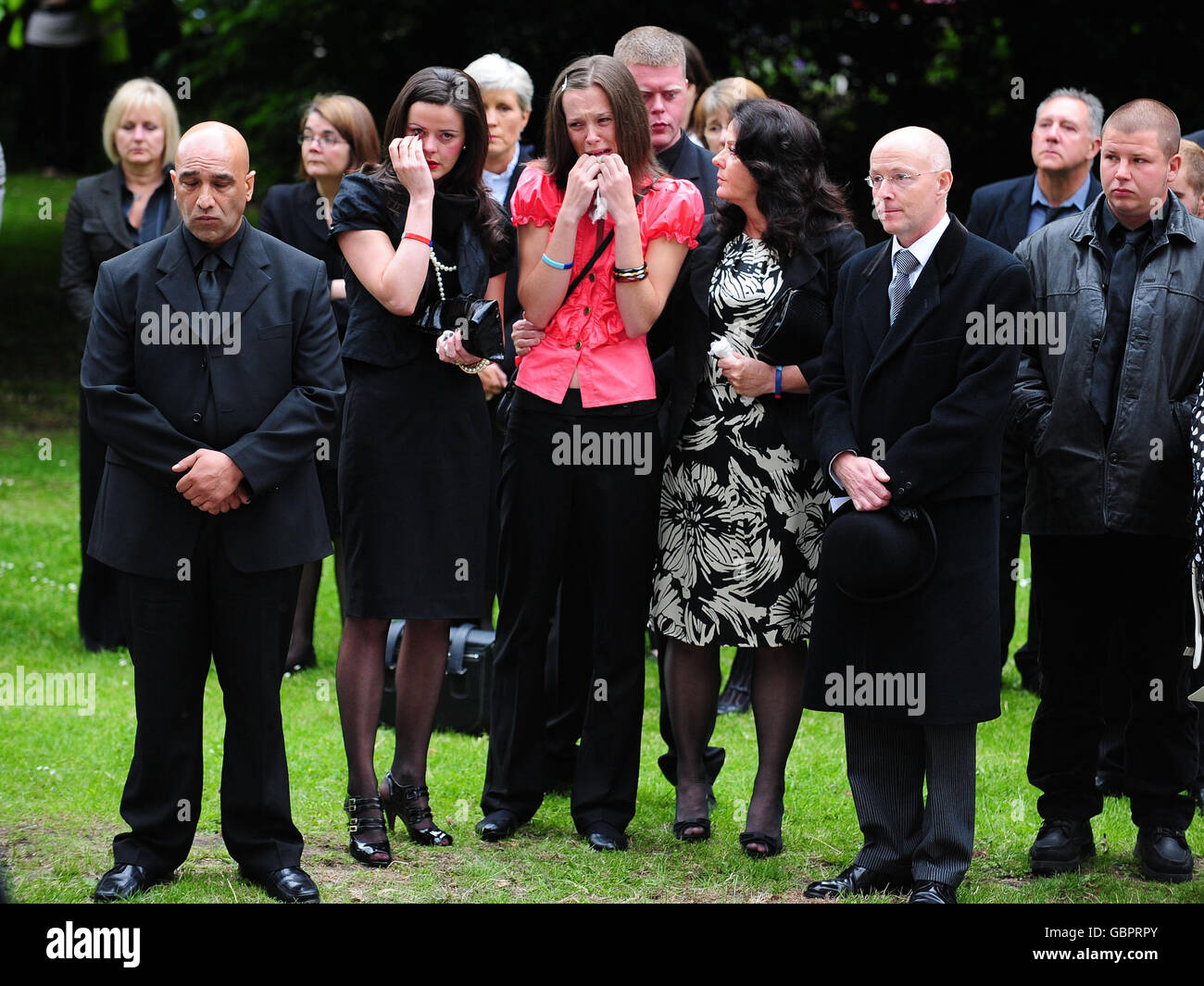 The family of the British soldier Sapper Jordan Rossi (from left to ...
