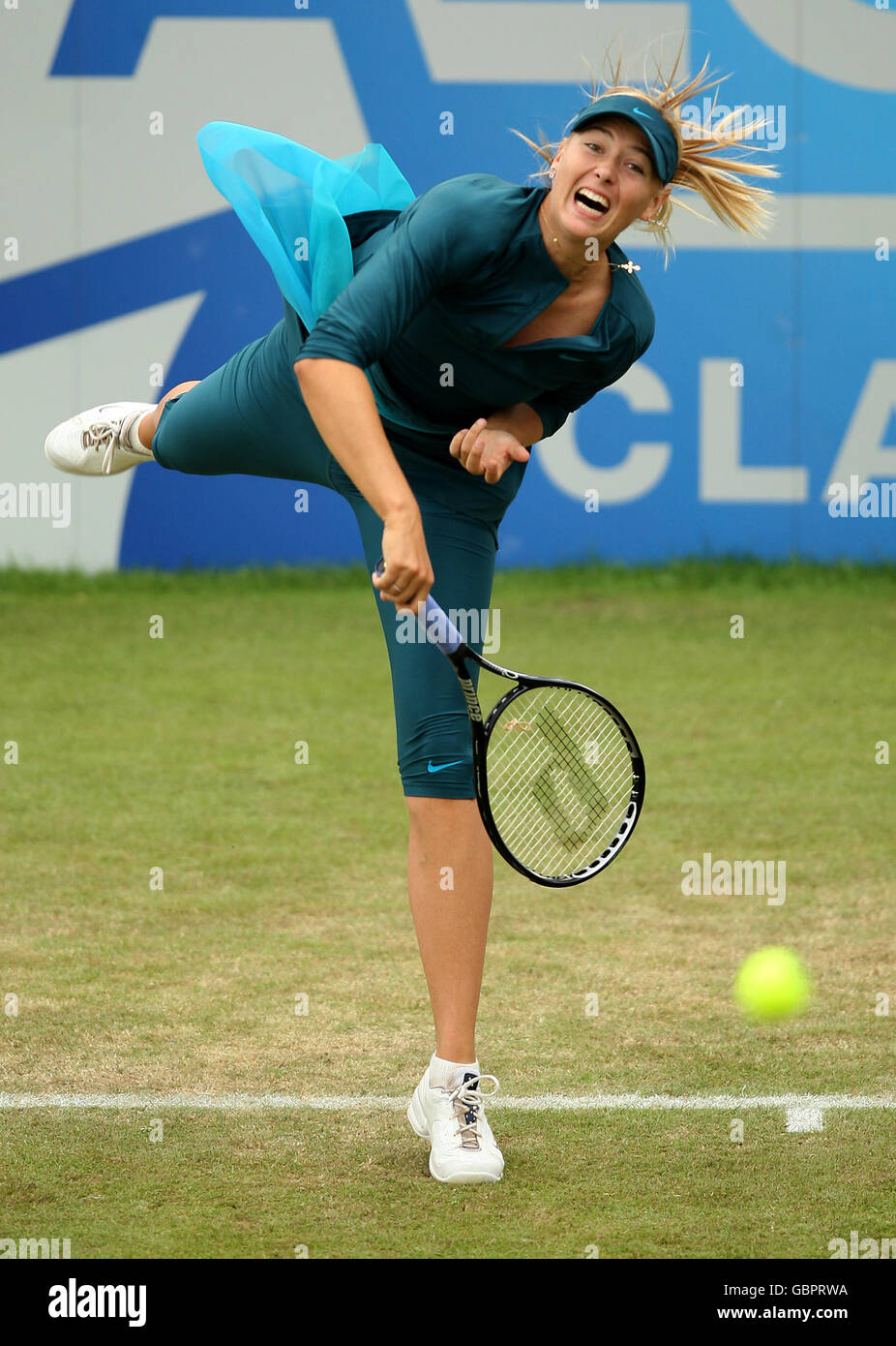 Russia's Maria Sharapova in action against USA's Alexa Glatch during ...