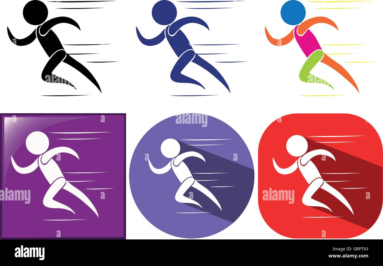 Running icon in three designs illustration Stock Vector Image & Art - Alamy