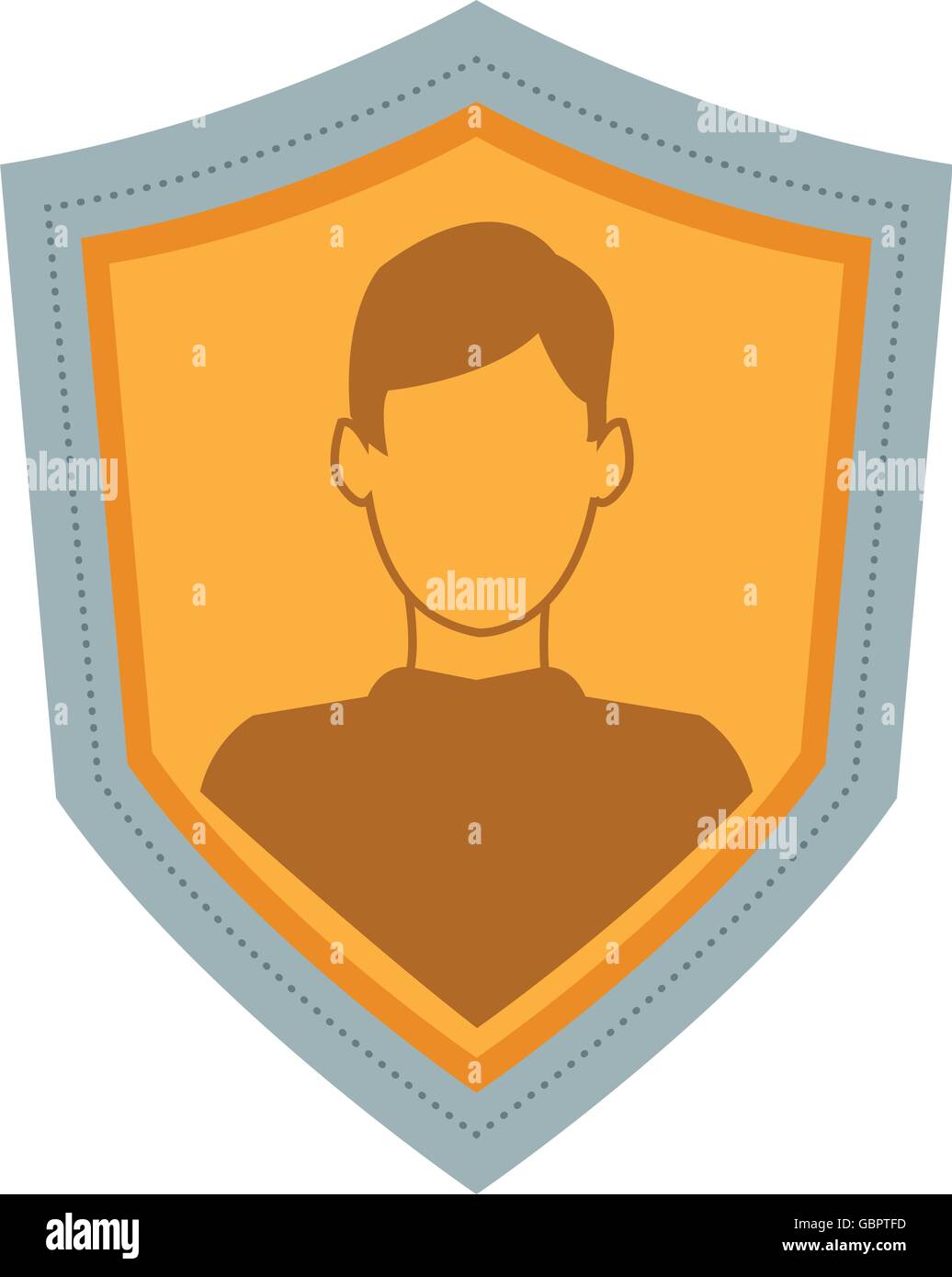 shield with person icon Stock Vector Image & Art - Alamy