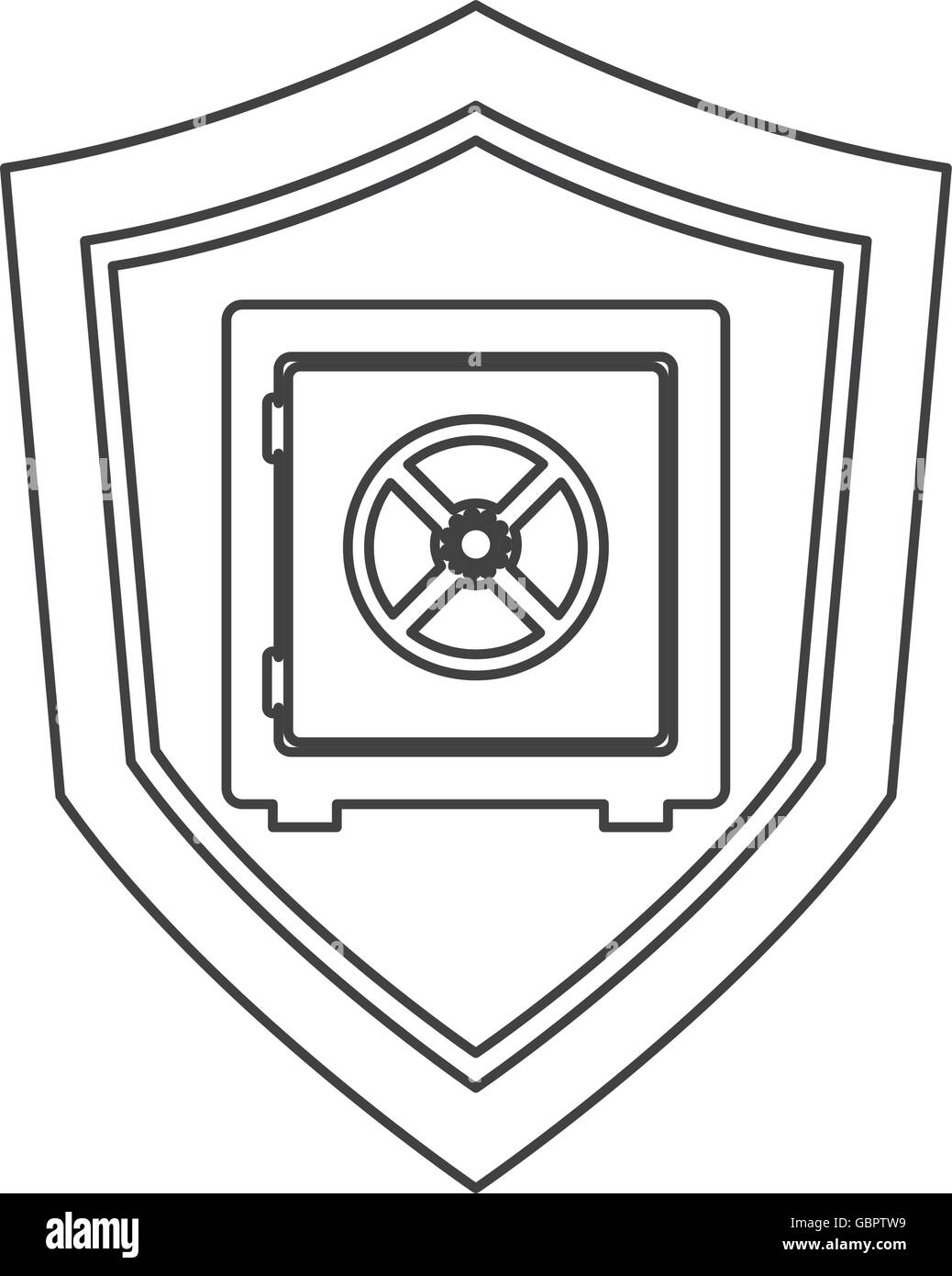 shield with safety box icon Stock Vector Image & Art - Alamy