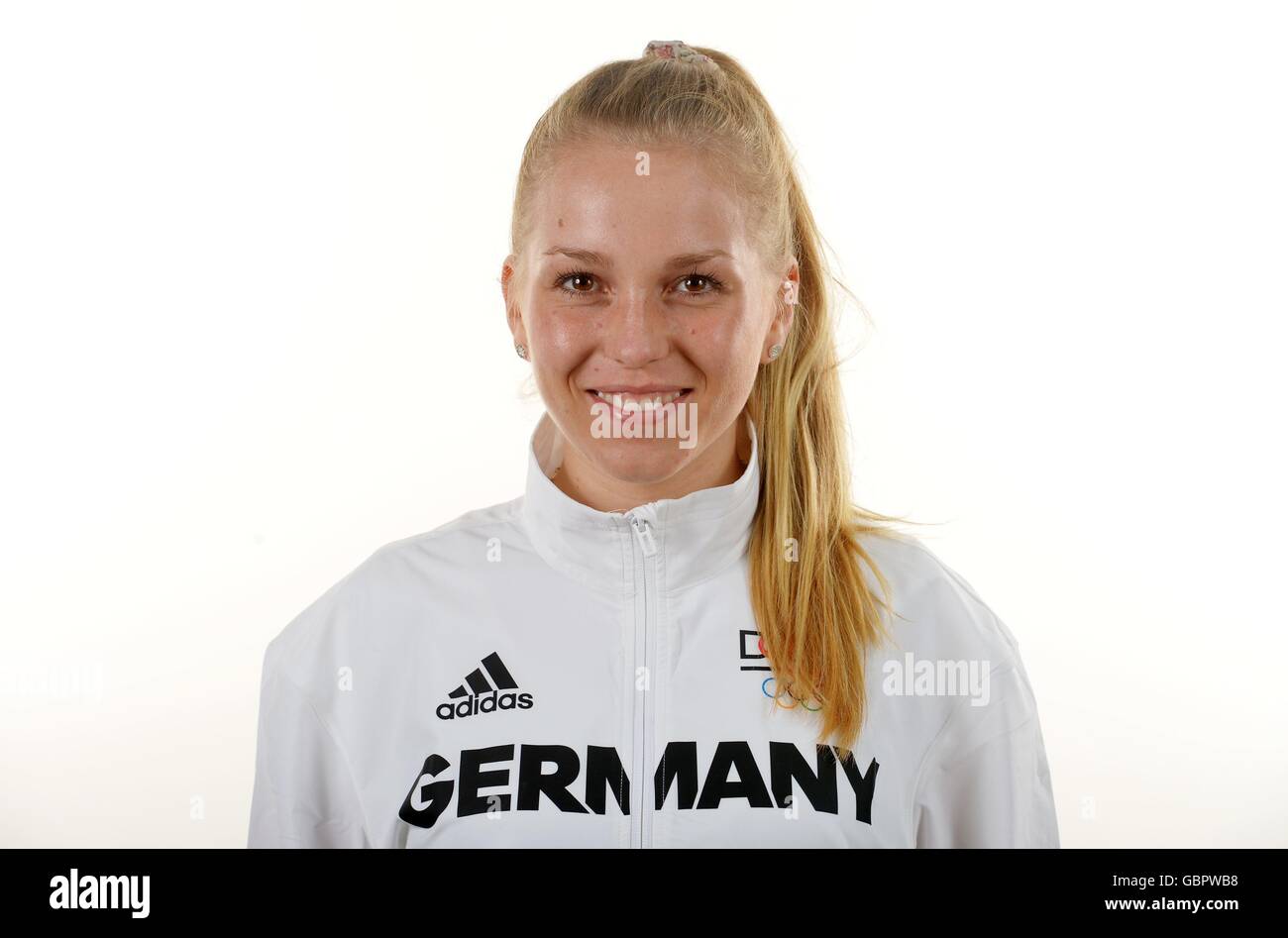 Hannover, Germany. 06th July, 2016. Emma Hinze poses at a photocall ...
