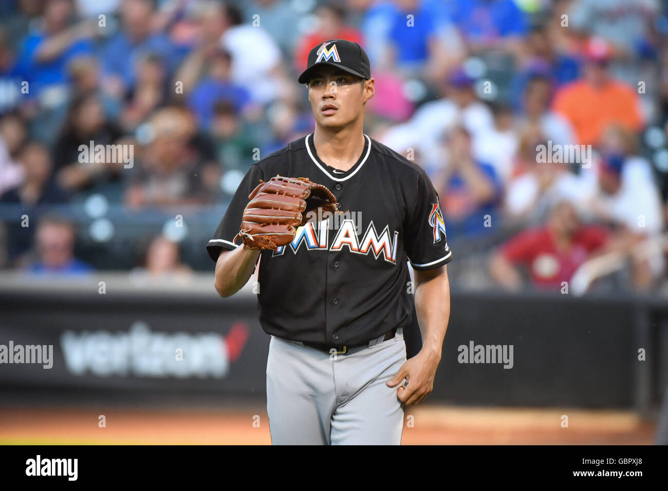 Flushing, New York, USA. 5th July, 2016. Wei-Yin Chen (Marlins) MLB ...