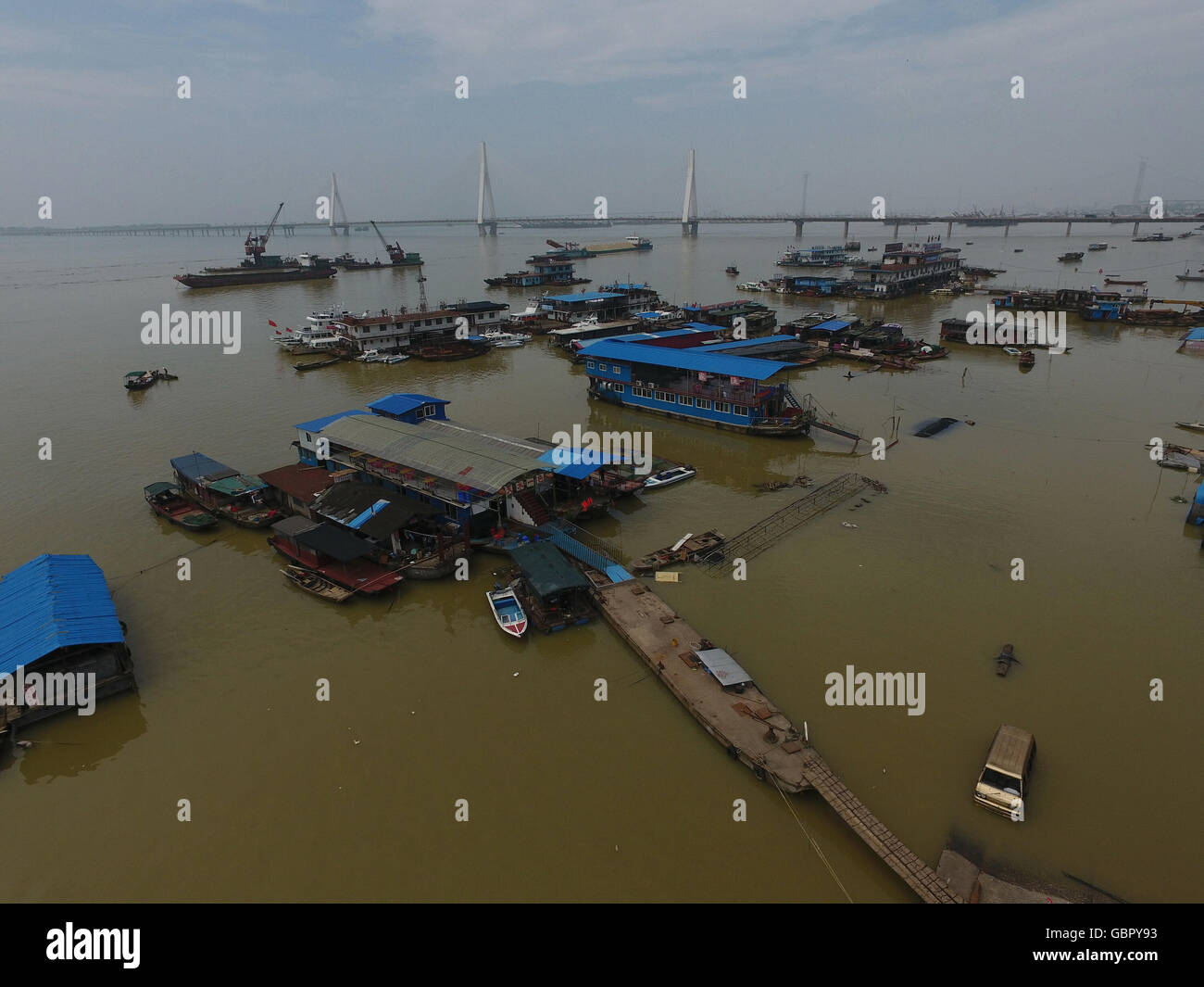 Yueyang. 7th July, 2016. Photo taken on July 7, 2016 shows a site where ...