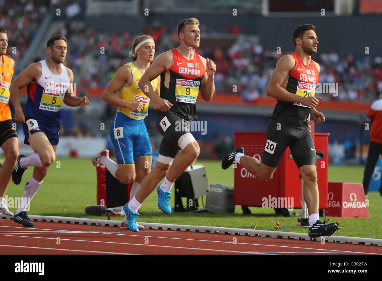 Amsterdam, The Netherlands. 07th July, 2016. Mathias Brugger (C) and ...