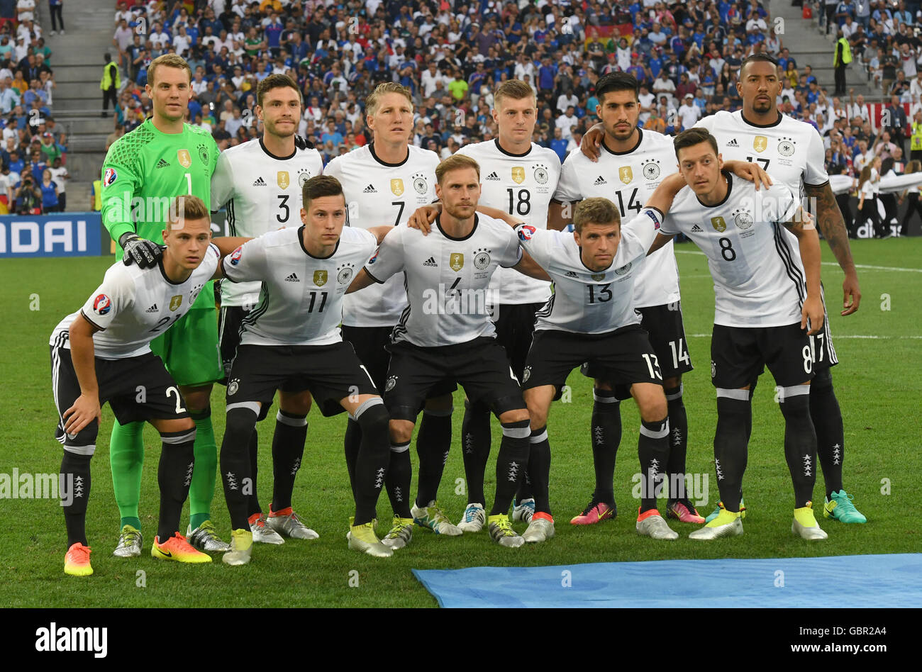Marseille, France. 7th July, 2016. Players of Germany pose for a team ...