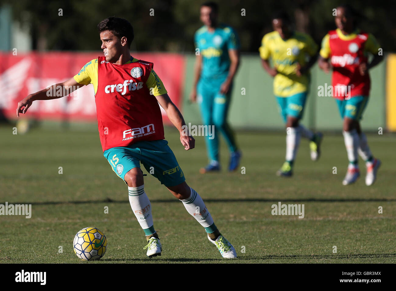 The player Rodrigo, the SE Palmeiras, during training, the Football ...