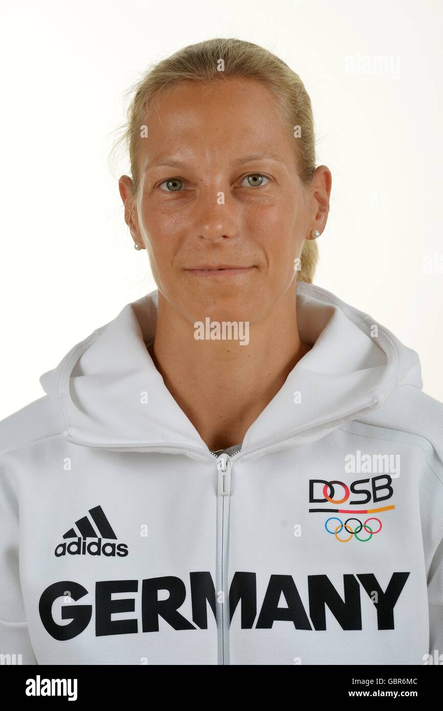 Hannover, Germany. 07th July, 2016. Jennifer Oeser poses at a photocall ...