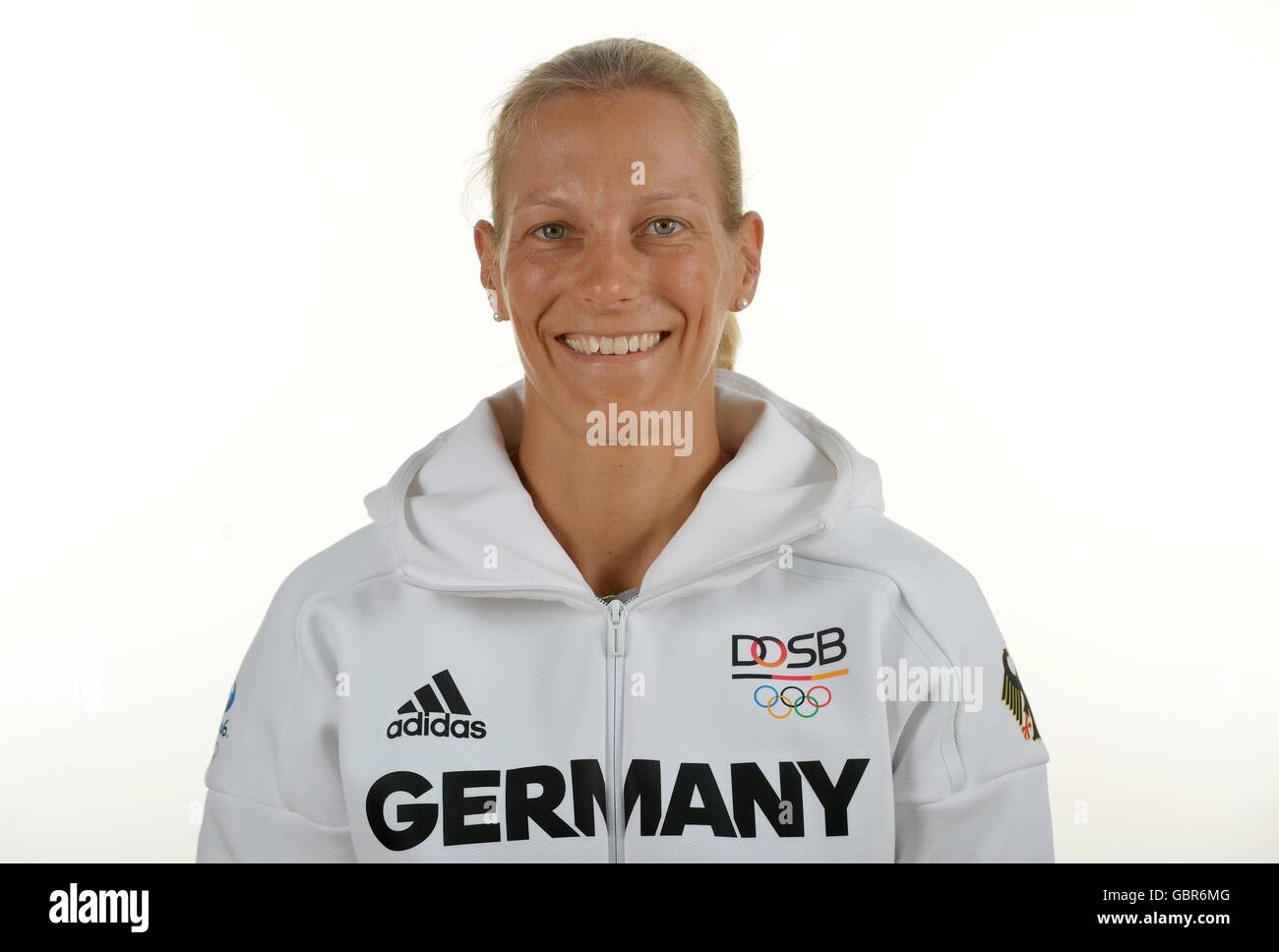 Hannover, Germany. 07th July, 2016. Jennifer Oeser poses at a photocall ...