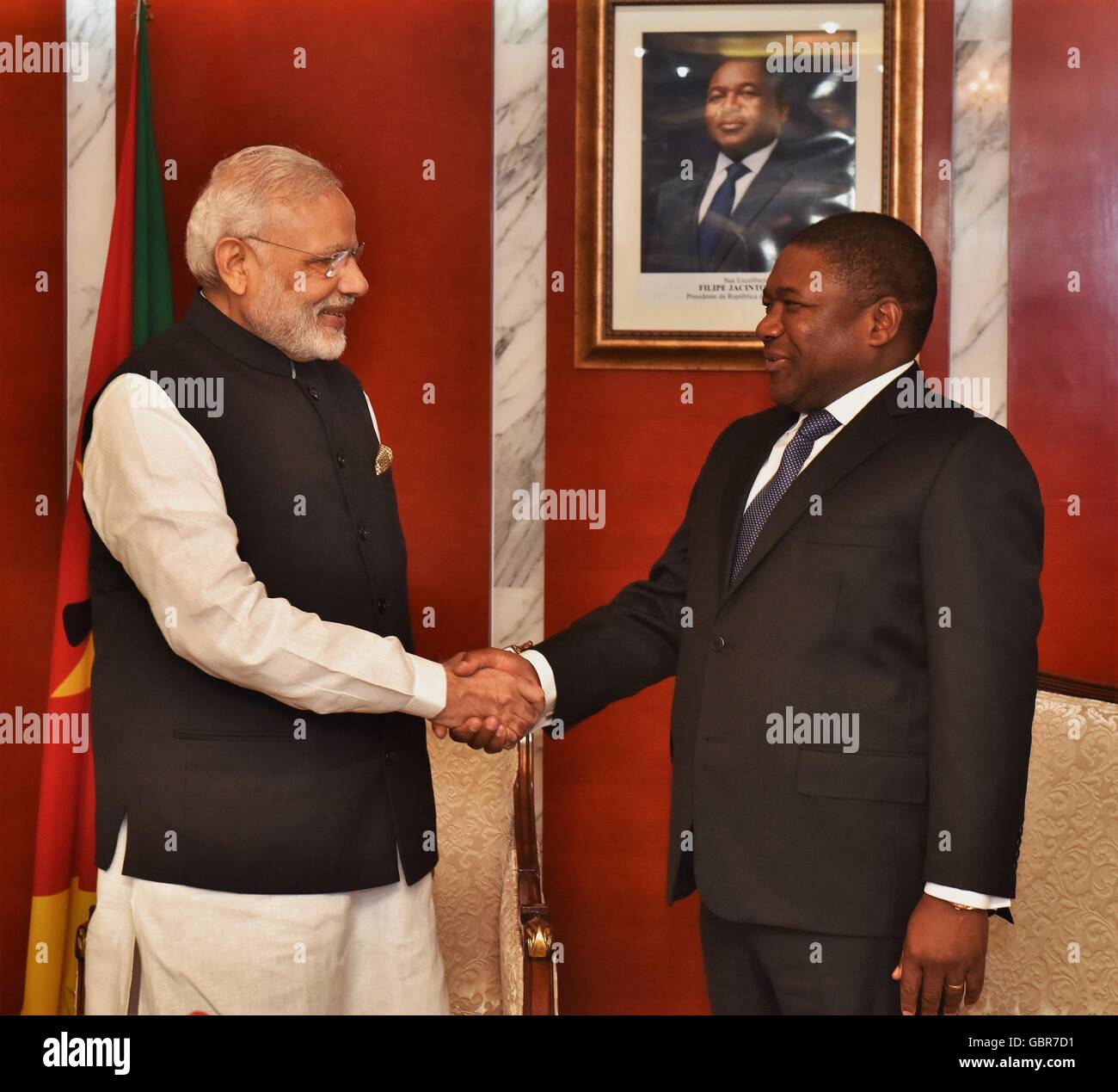 Maputo, Mozambique. 07th July, 2016. Indian Prime Minister Narendra ...