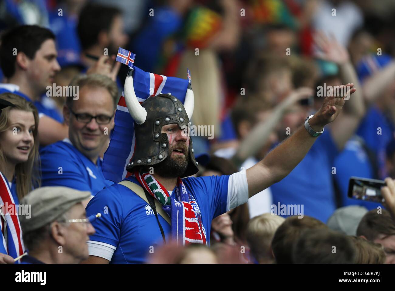 Saint-Etienne, France. 14th June, 2016. Iceland fans Football/Soccer ...