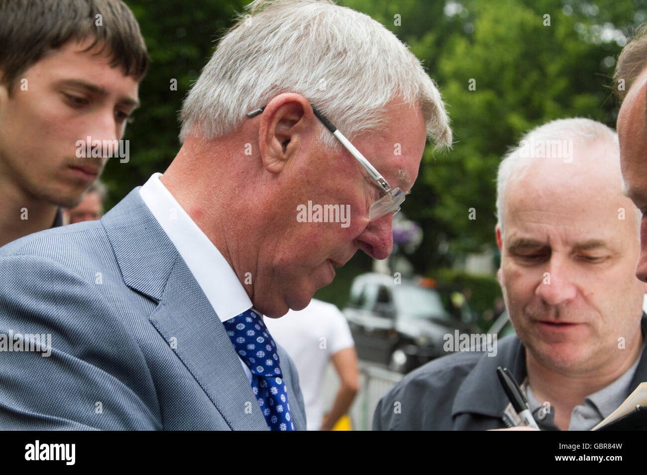 Wimbledon London, UK. 8th July 2016. Former Manchester United manager ...
