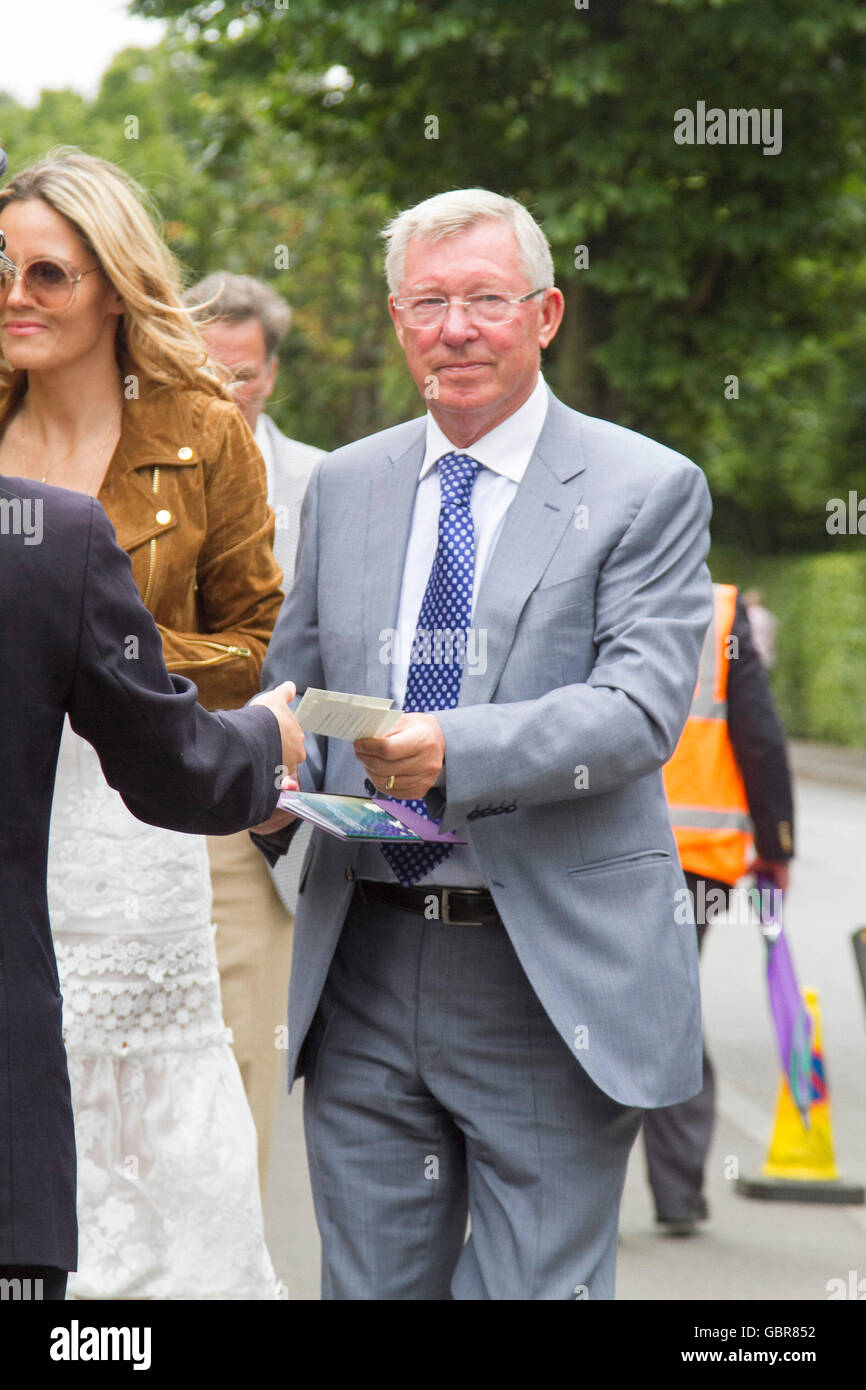 Wimbledon London, UK. 8th July 2016. Former Manchester United manager ...