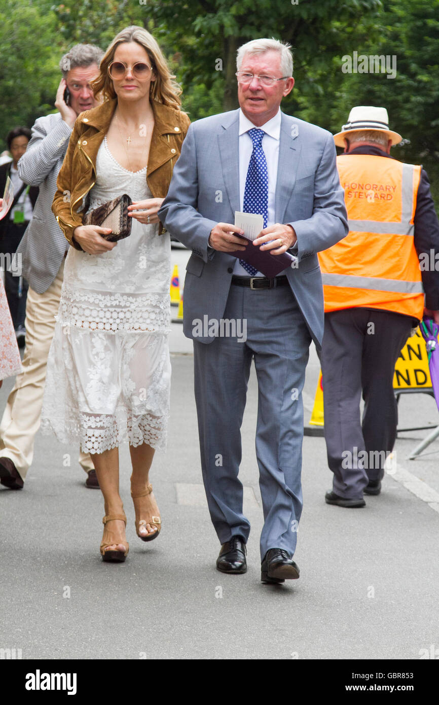 Wimbledon London, UK. 8th July 2016. Former Manchester United manager ...