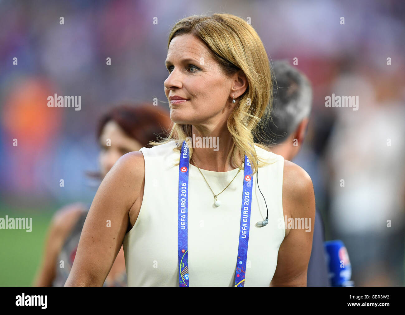 German TV presenter Katrin Müller-Hohenstein before the UEFA EURO 2016 ...