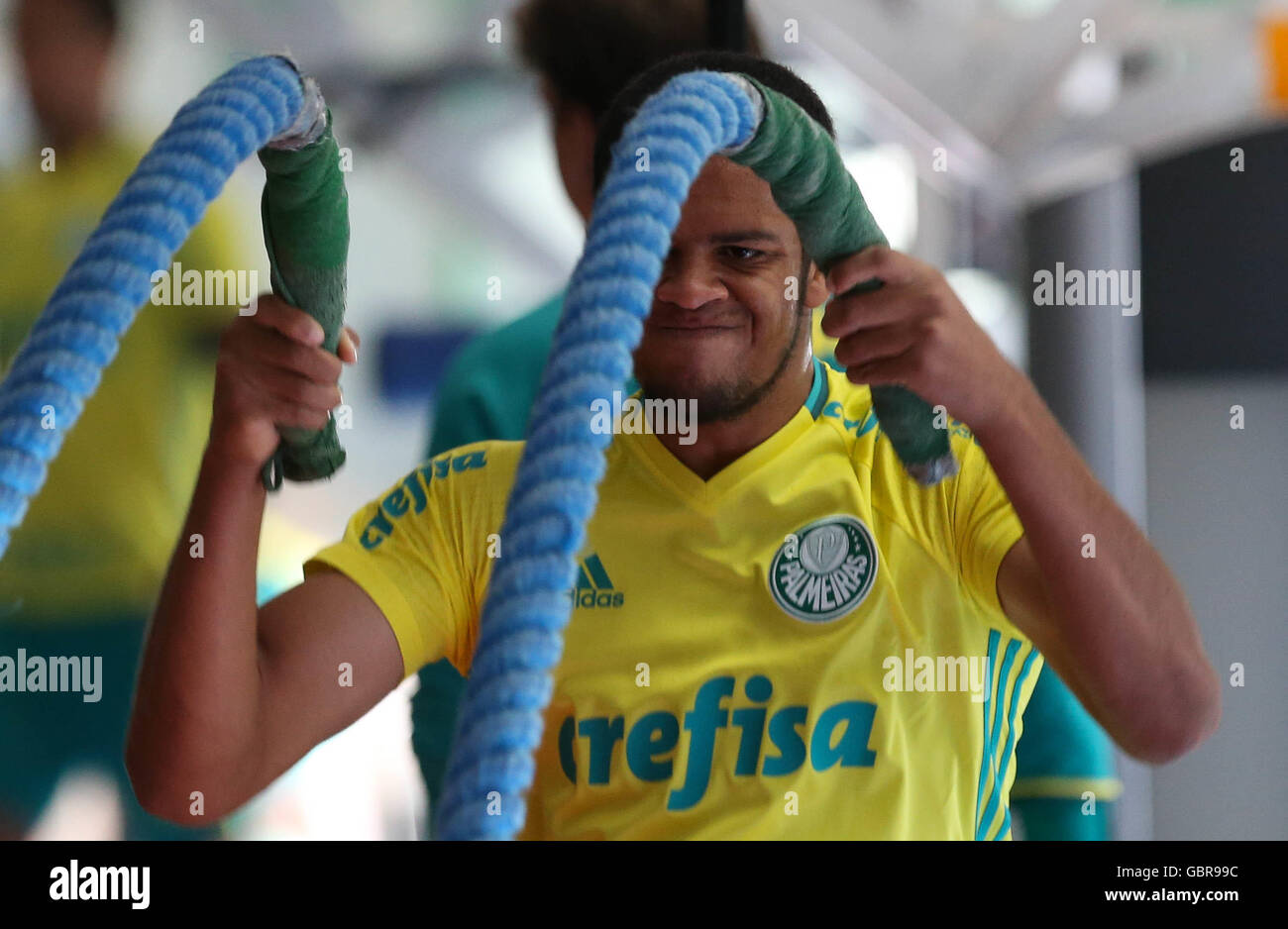 The player Augusto, the SE Palmeiras, during training, the Football Academy in the city S?o ...